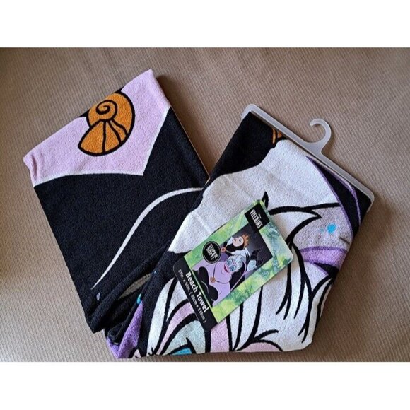 Disney | Bath | New Disney Villains Beach Bath Pool Gift Towel Ursula ...